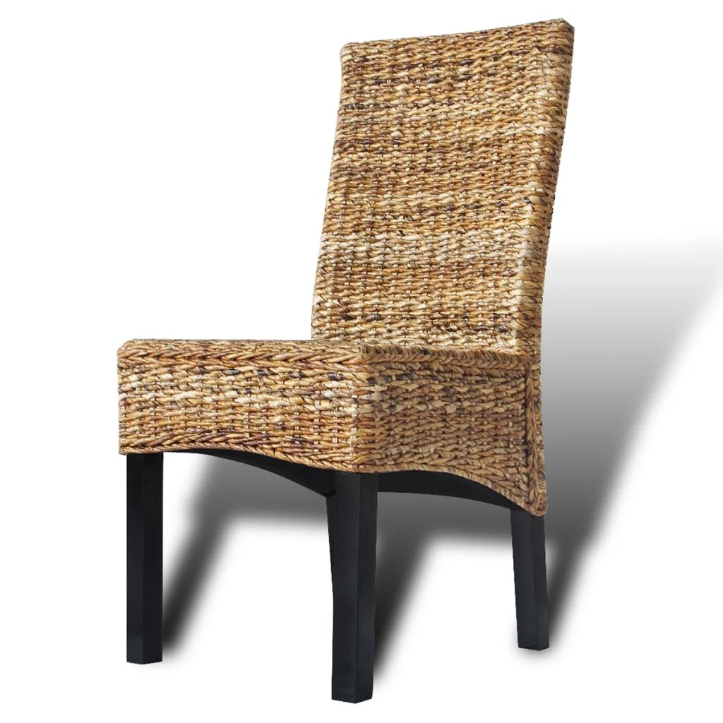 Festnight Set of 2 Dining Chairs Abaca Wood for Kitchen Home