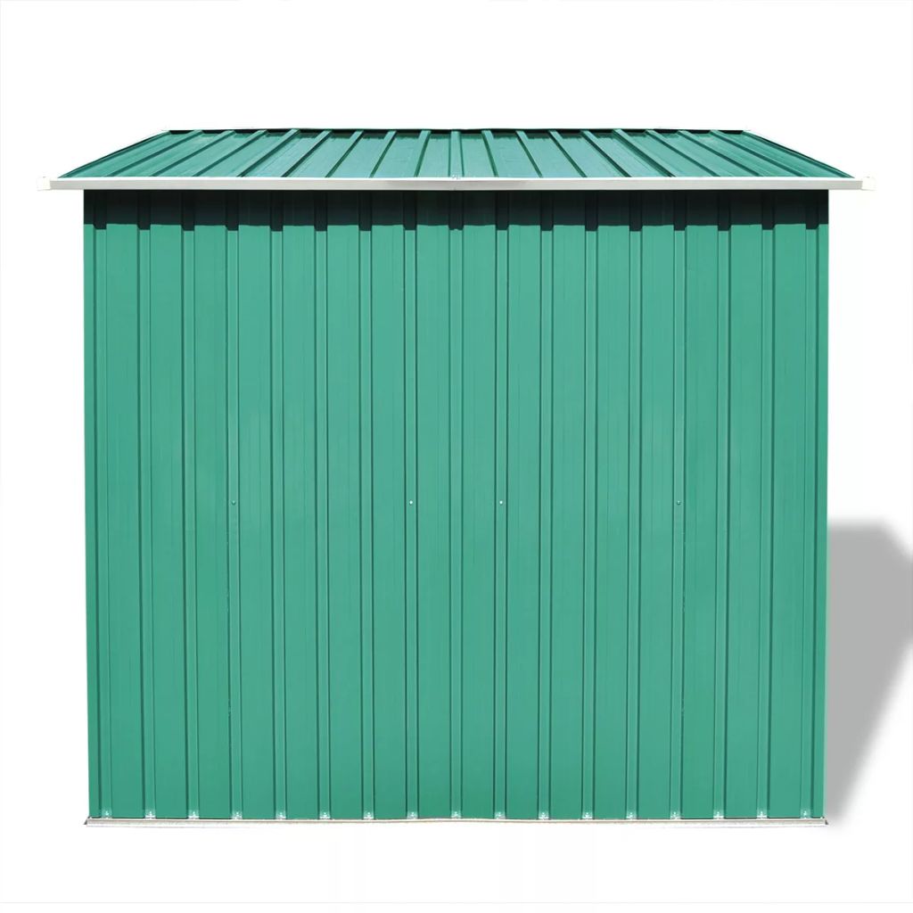 Festnight Garden Galvanized Steel Shed Green Metal Storage with 2 Vents ...