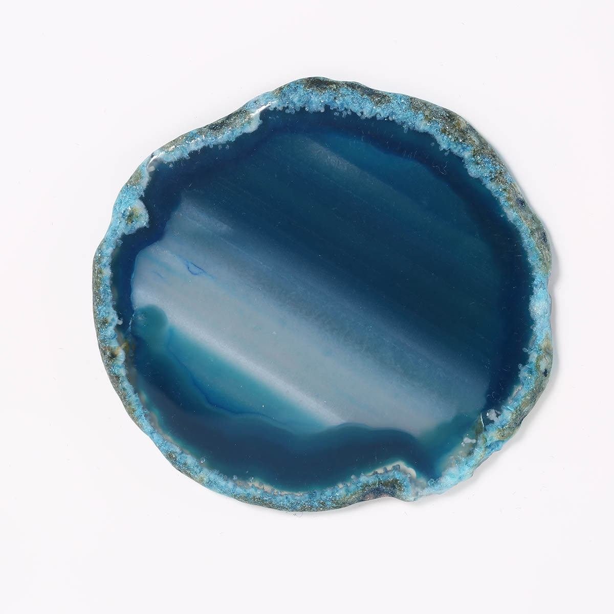 Rectangular Jewelry Box (Blue Agate) Wooden Agate Decoration Ring ...