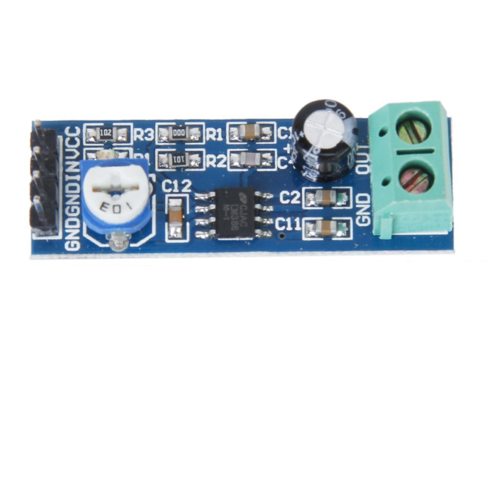 LM386 Chip 200 Gain Audio Amplifier Module - Blue for Arduino DIY
