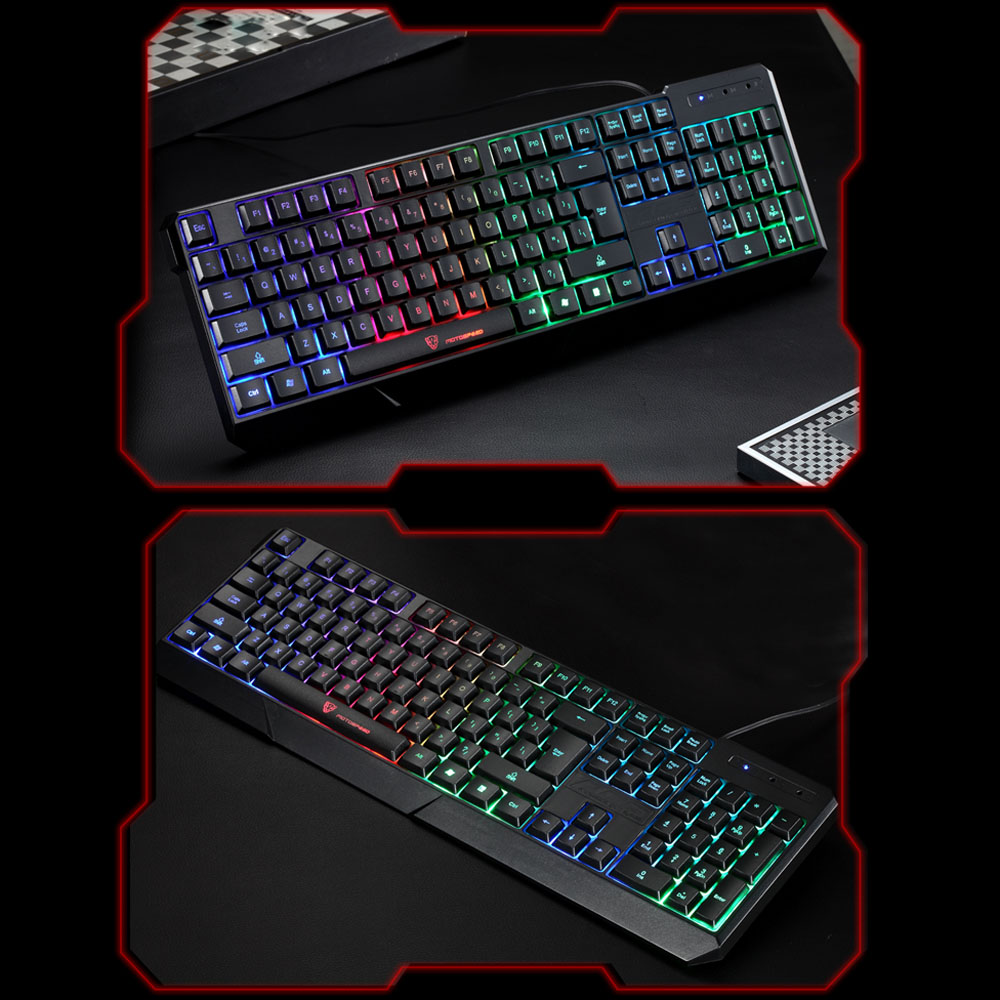 MOTOSPEED 104 Gaming Esport Keyboard USB Wired LED Colorful Backlit ...