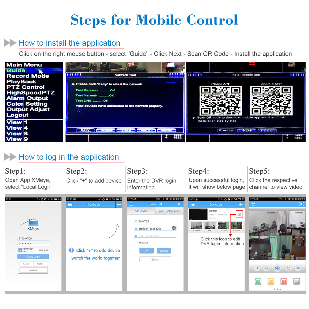KKmoon® 8CH Channel Full AHD 1080N/720P 1500TVL CCTV Surveillance DVR ...