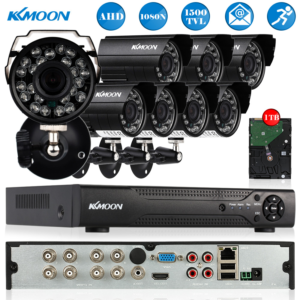 KKmoon® 8CH Channel Full AHD 1080N/720P 1500TVL CCTV Surveillance DVR ...