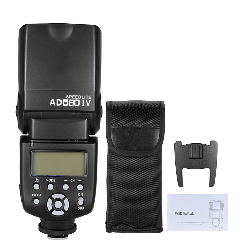 Andoer AD560 IV 2.4G Wireless Universal On-camera Slave Speedlite Flash ...