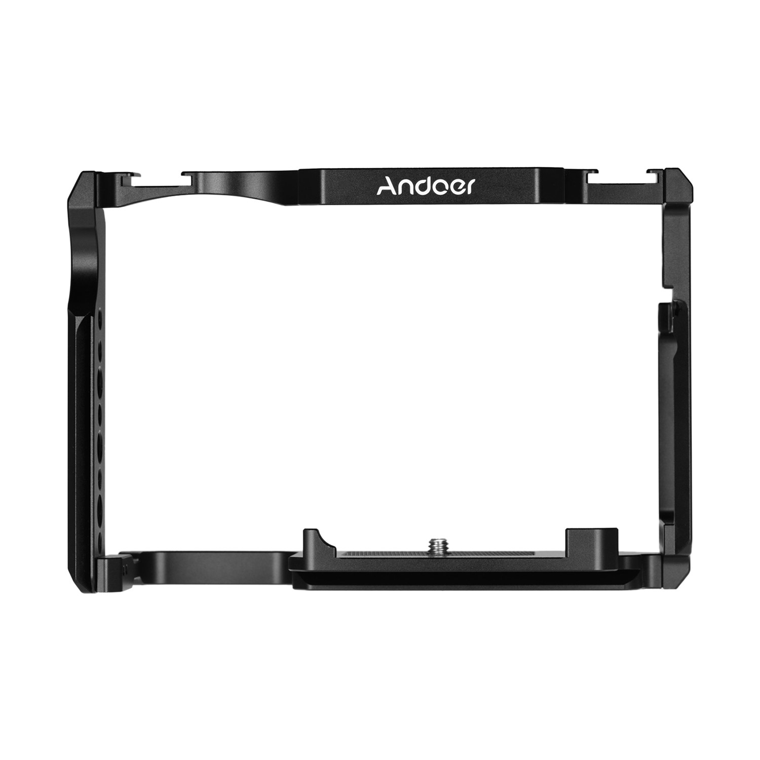 Andoer Camera Cage Aluminum Alloy with 1/4 Inch & 3/8 Inch Screw Holes ...