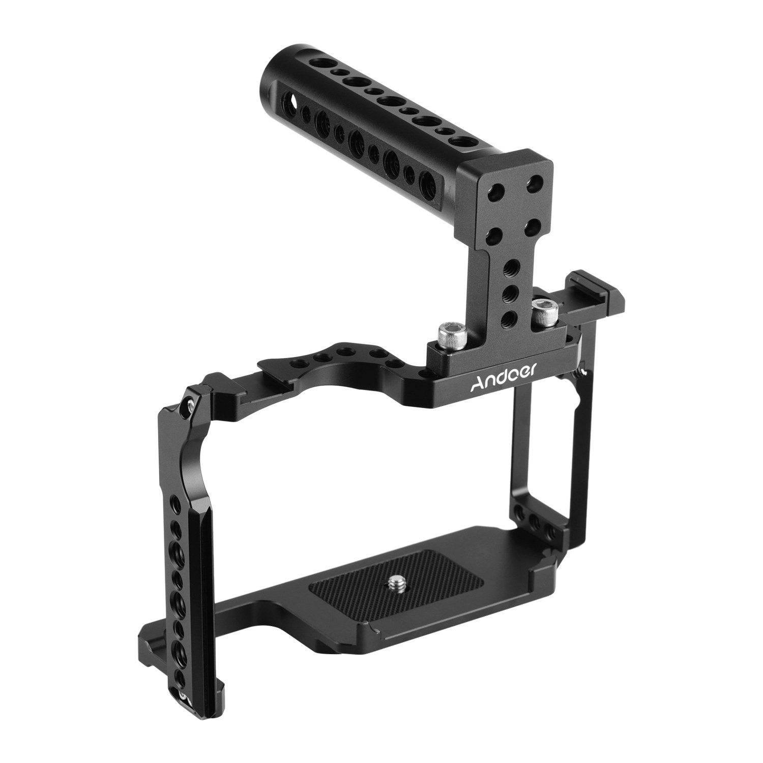 Andoer Camera Cage + Top Handle Kit Aluminum Alloy with 1/4 Inch & 3/8 ...