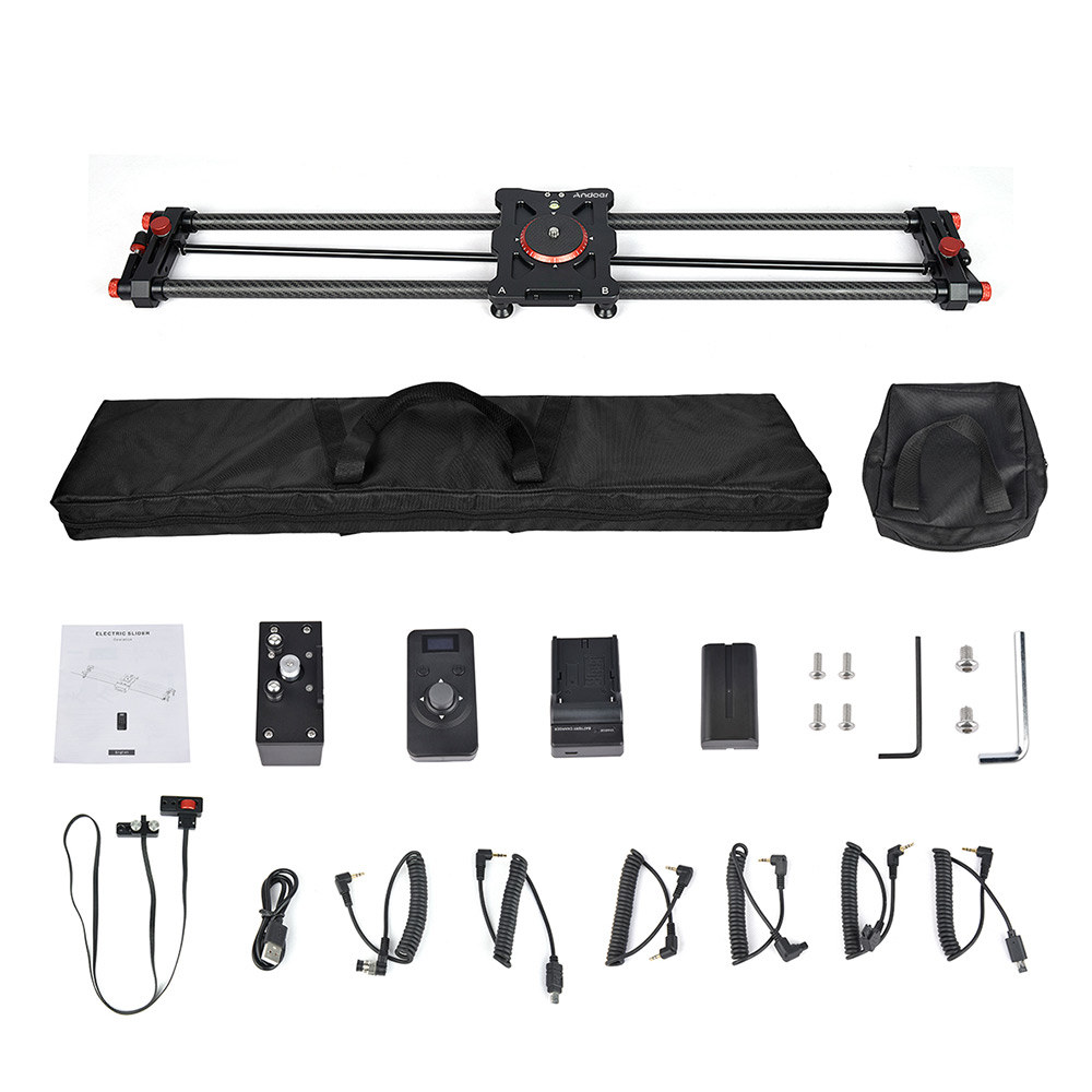Andoer 80cm//31.5-inch Carbon Fiber Electric Slider 2.4G Wireless ...