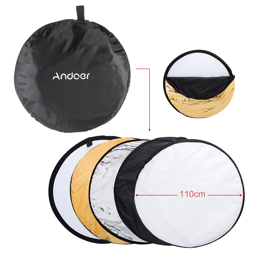 Andoer 43" 110cm Disc 5 in 1 (Gold, Silver, White, Black, Translucent ...