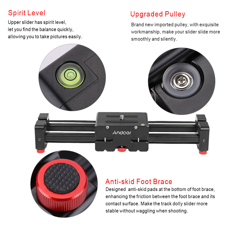 Andoer V2-370 Compact Retractable Track Slider 37cm Rail Shooting Video ...