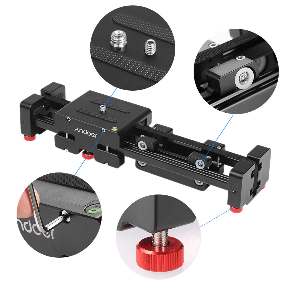 Andoer V2-370 Compact Retractable Track Slider 37cm Rail Shooting Video ...