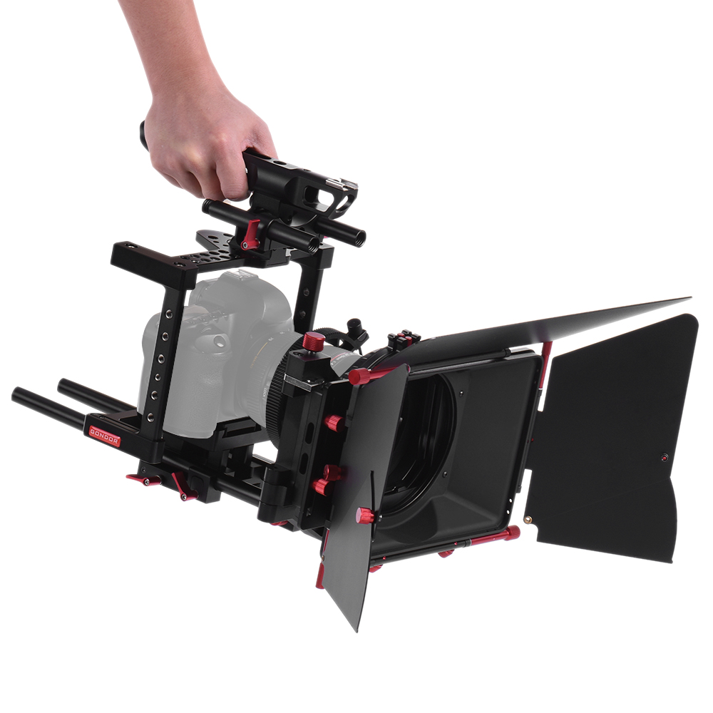 Andoer GD-DC-03 DSLR Rig Cage Camera Follow Focus Handle for Canon 5D2 ...