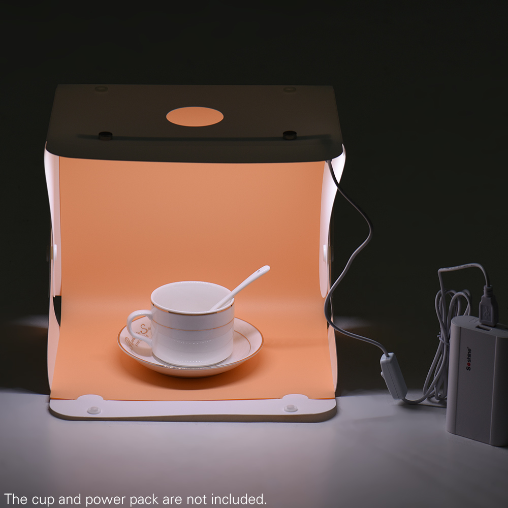 Andoer Q1A 25 * 20.7cm/9.8 * 8.1in Folding Collapsible Foldable 15 LED ...