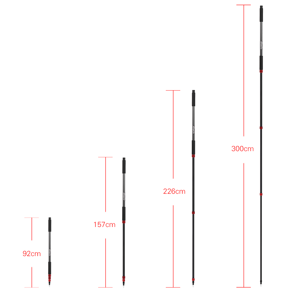 Andoer Telescoping Microphone Boom Pole Carbon Fiber,4 Sections ...