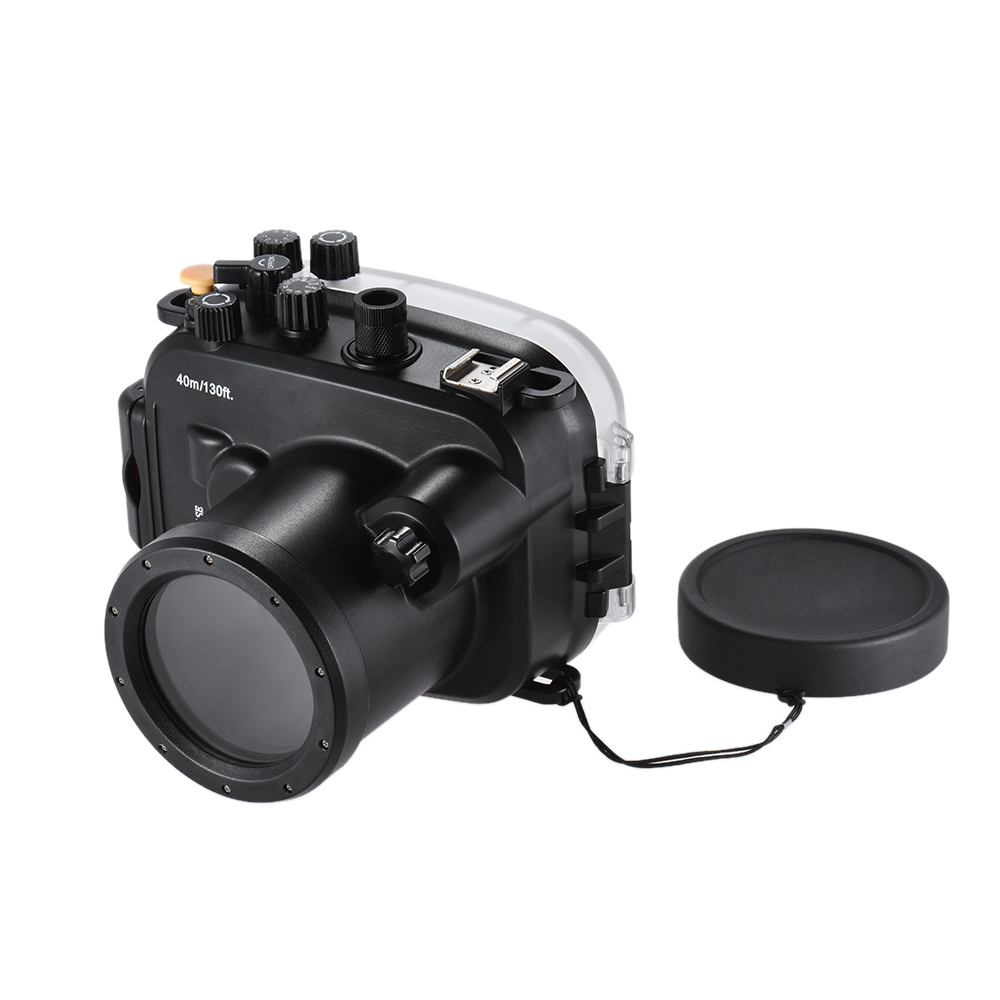MEIKON SY-14 40m / 130ft Underwater Waterproof Camera Housing Black ...