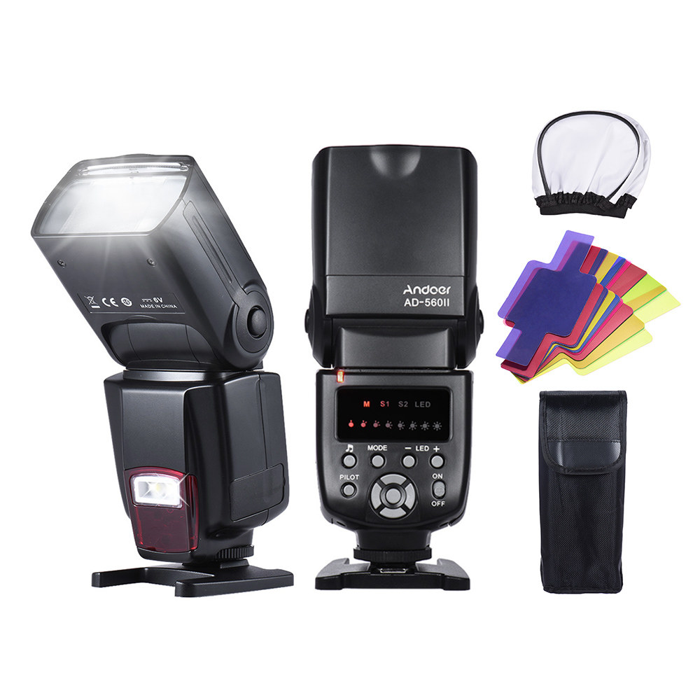Andoer AD-560II Pro Universal Camera Flash Speedlite On-camera Flash ...