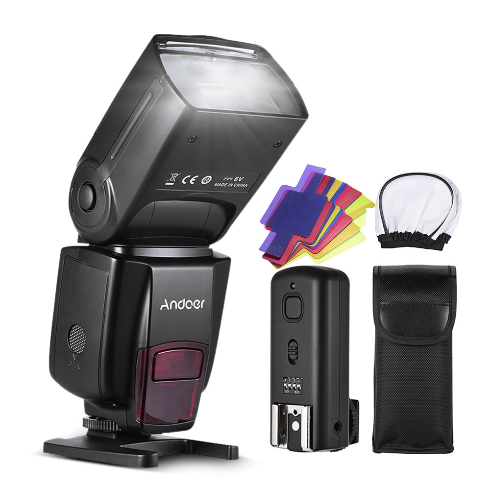 Andoer AD560 IV Pro 2.4G Wireless Universal On-camera Slave Speedlite ...