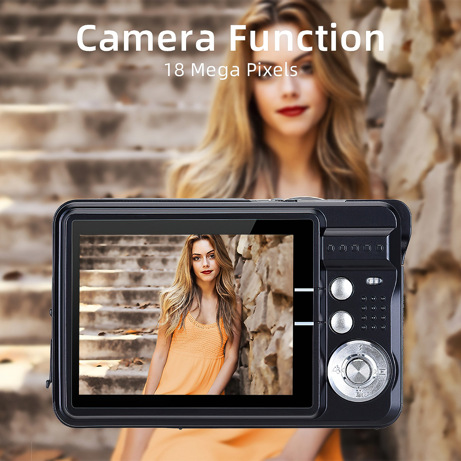 Portable 720P Digital Camera Video Camcorder 18MP Photo 8X Zoom Anti ...