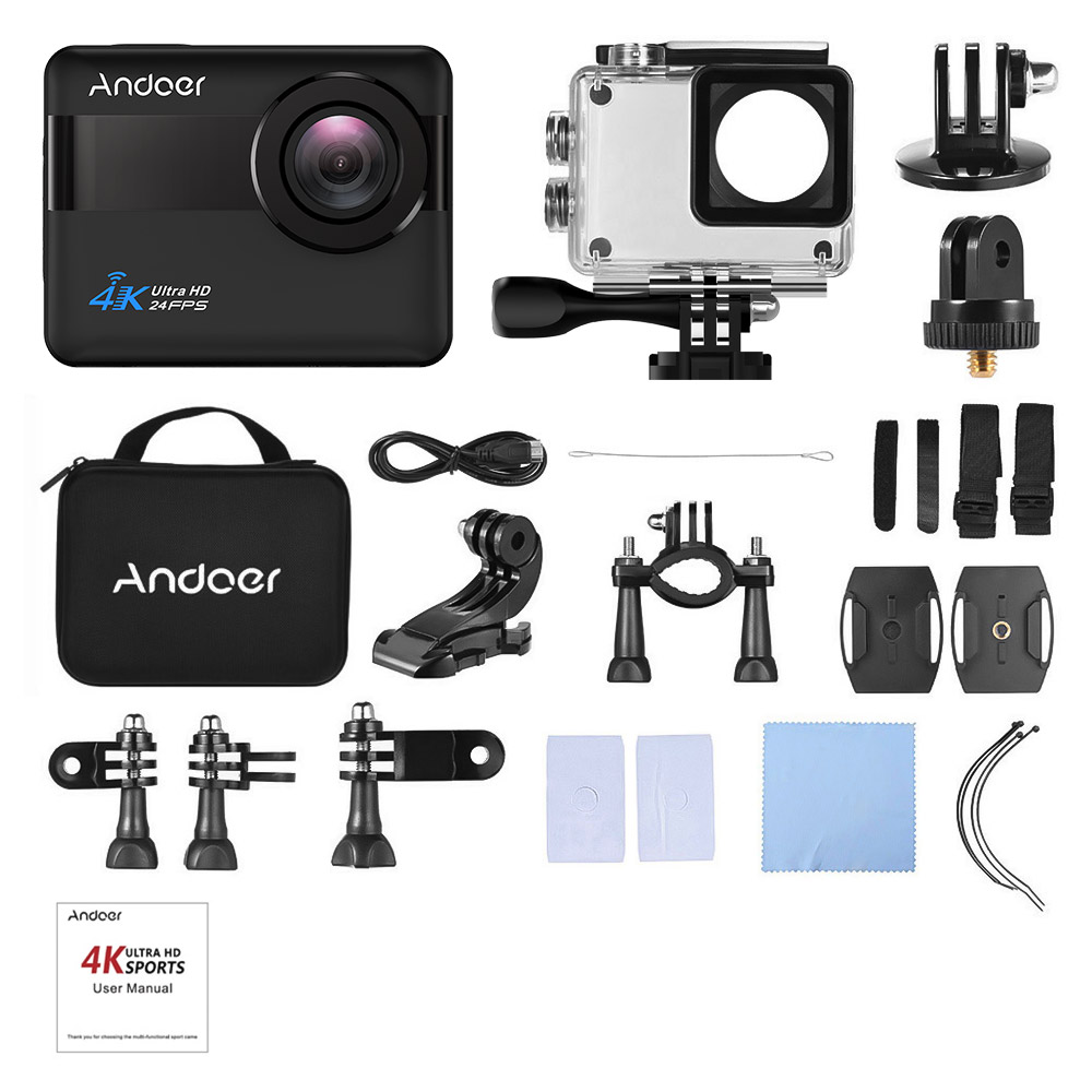 Andoer AN1 4K WiFi Sports Action Camera 1080P Full HD 20MP Novatek ...