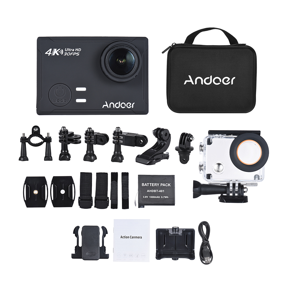 Andoer 4K Action Camera, Andoer AN100 WIFI Sports Action Video Camera ...