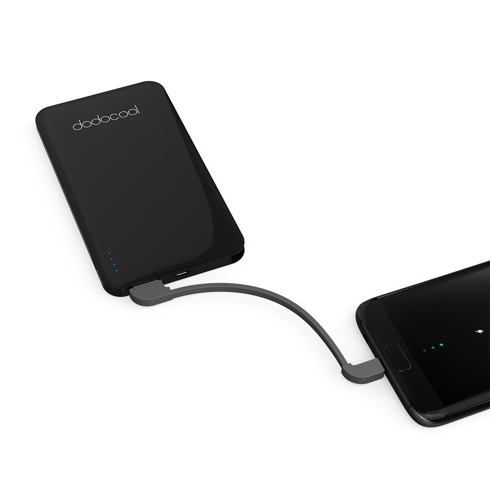 MFi Ultra Slim 5000 mAh 2-Port Power Bank-dodocool.com