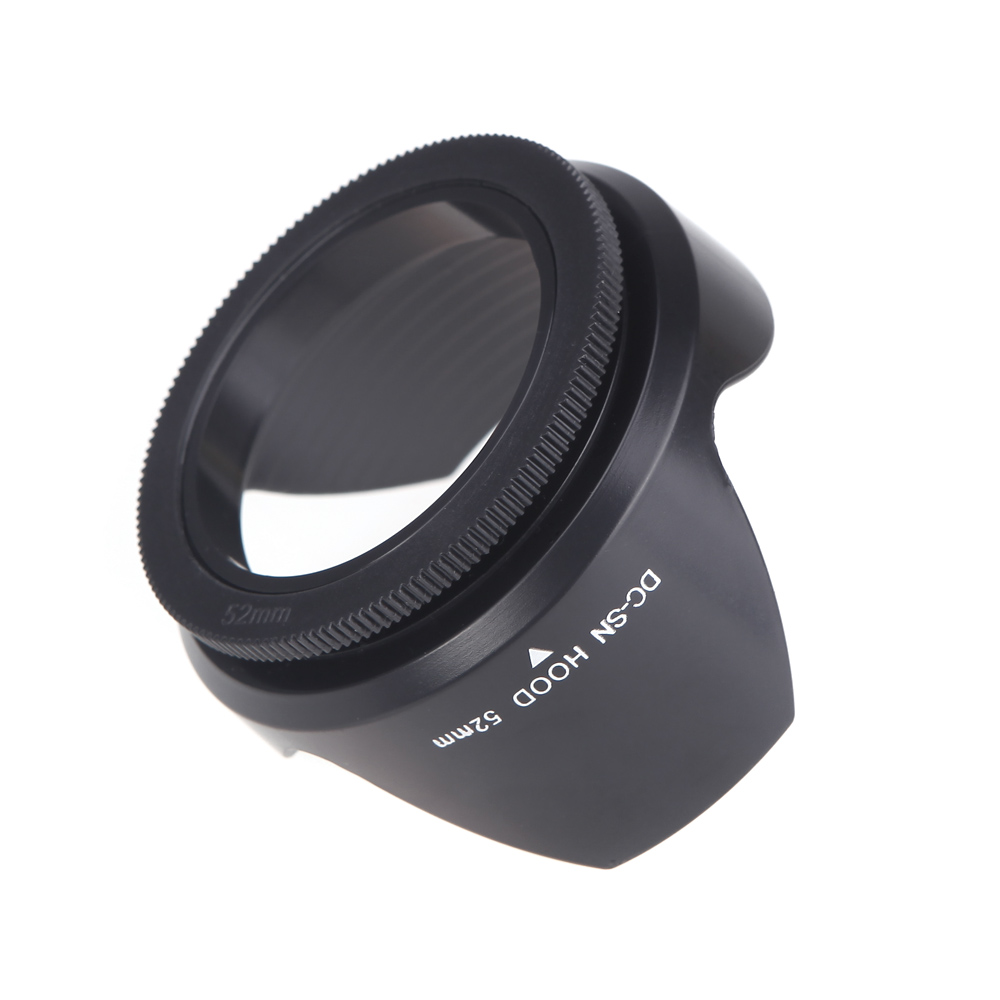 DC-SN HOOD 52mm Screw Mount Flower Crown Lens Hood Petal Shape for ...