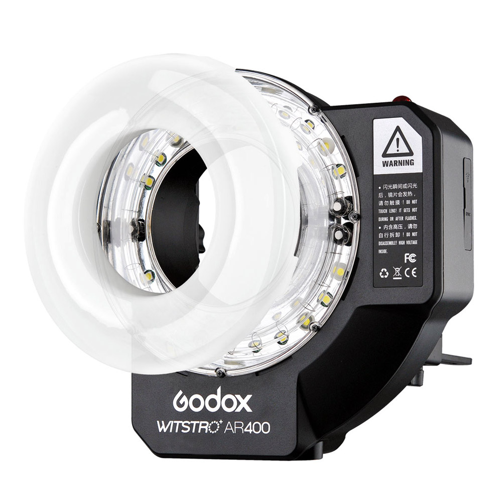 Godox Witstro AR400 400W Li-ion Battery Ring Flash Speedlite + LED ...