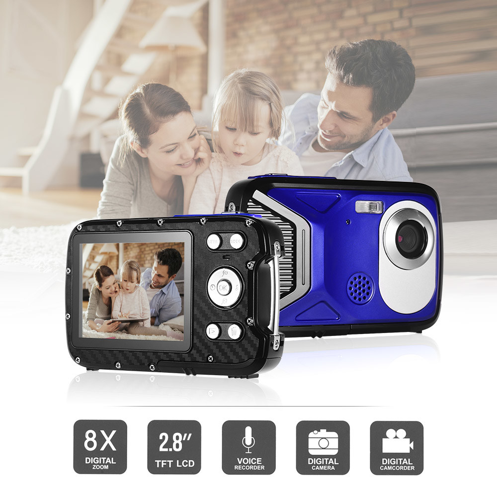 Andoer 1080P FHD Digital Camera 8 Mega Pixels CMOS 2.8 Inch LCD Display ...