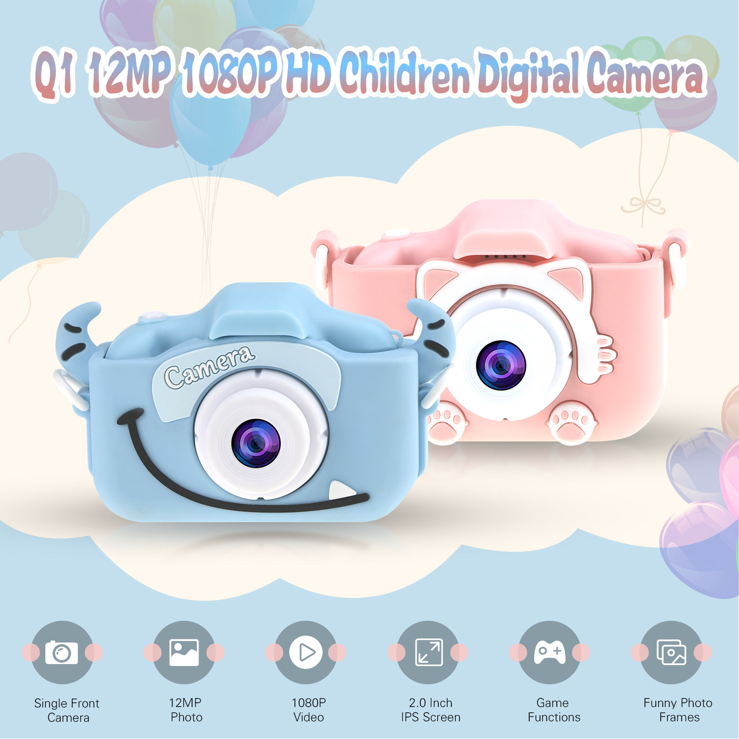 Kids Camera, Andoer Mini Kids Digital Camera 12MP 1080P HD Children ...