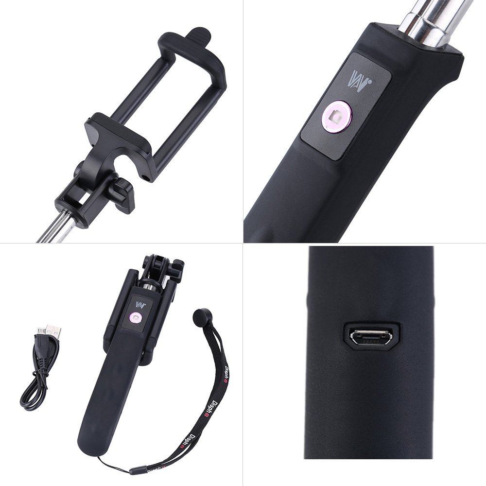 Dispho Extendable Foldable Telescopic Portable Wireless Bluetooth ...