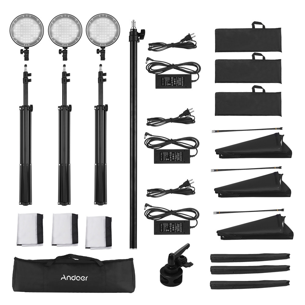 Andoer Studio Photography Softbox LED Light Kit Including 20*28 Inches ...