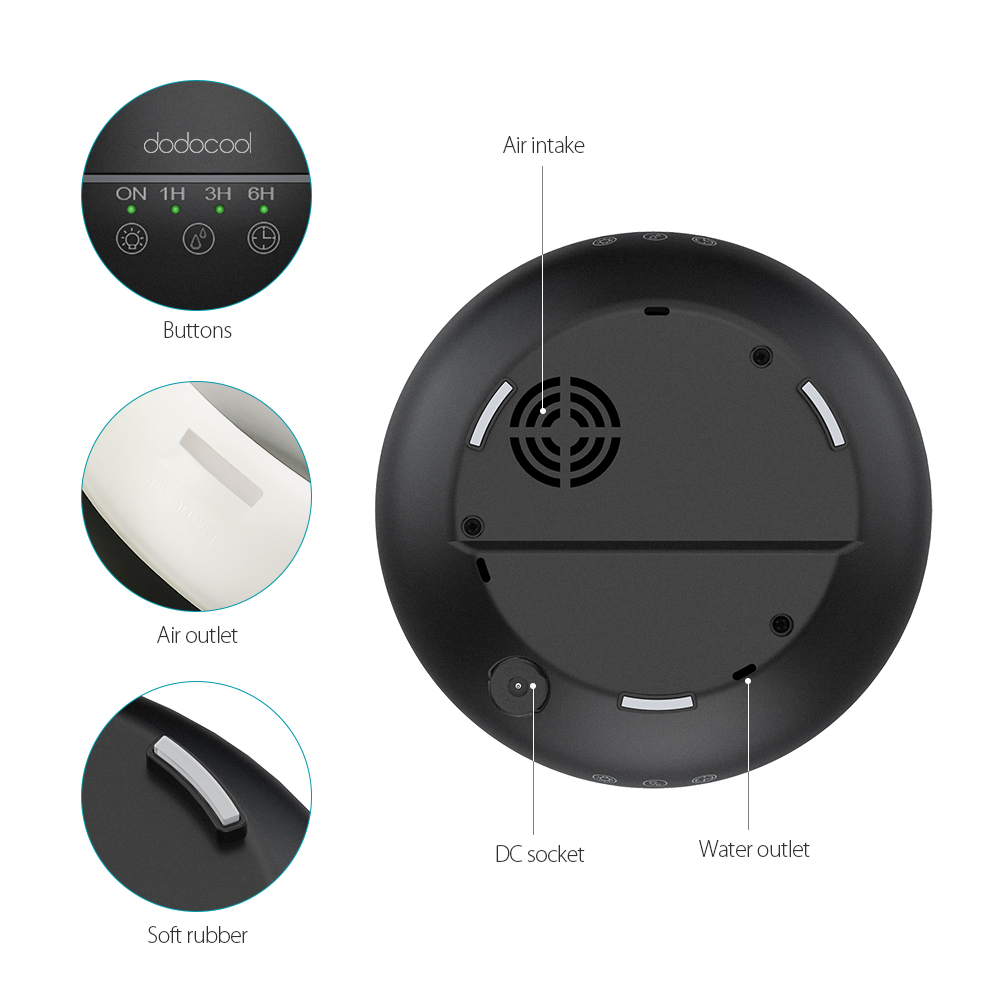 300ml Air Humidifier Aroma Essential Oil Diffuser-dodocool.com