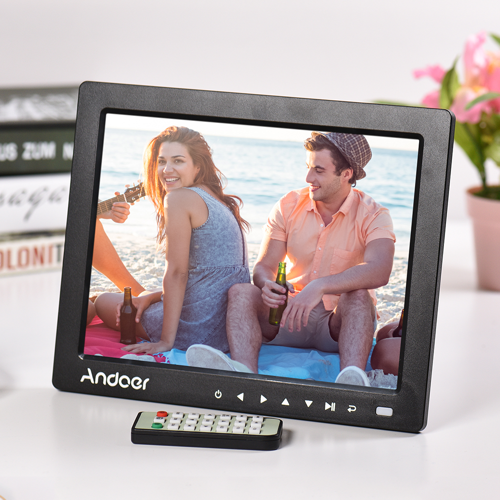 Andoer 10" HD Digital Photo Frame Desktop Album Display Image 1080P MP4 ...