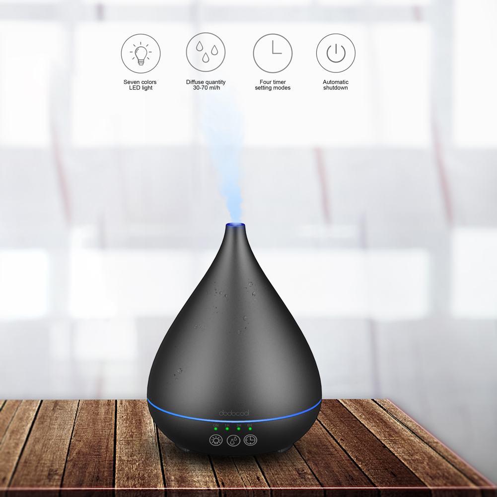 400ml Air Humidifier with 7 Colors LED Lights-dodocool.com