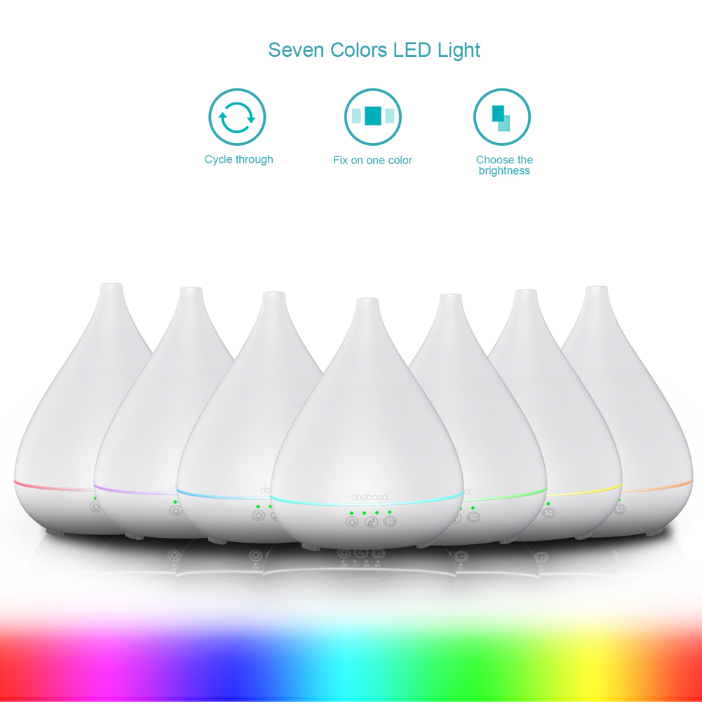 400ml Air Humidifier with 7 Colors LED Lights-dodocool.com