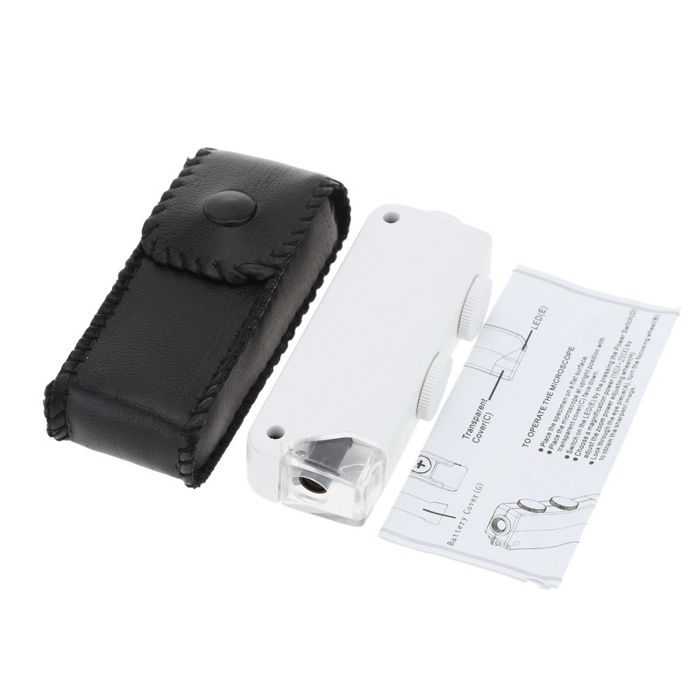 KKmoon Mini 160X-200X Multifunctional Zoom Adjustable Microscope with ...