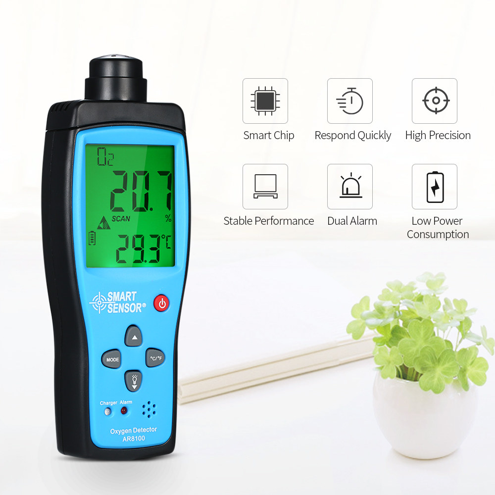KKmoon Oxygen Meter Digital Portable Automotive O2 Gas Tester Monitor ...