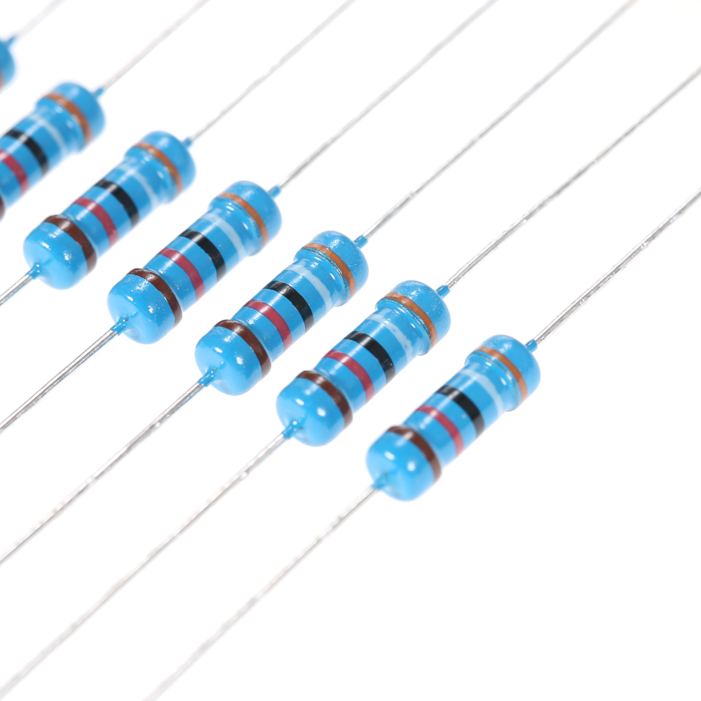 1000pcs 1/2W 50 Values 0.1 ohm to 3.6M ohm Metal Film Resistors ...