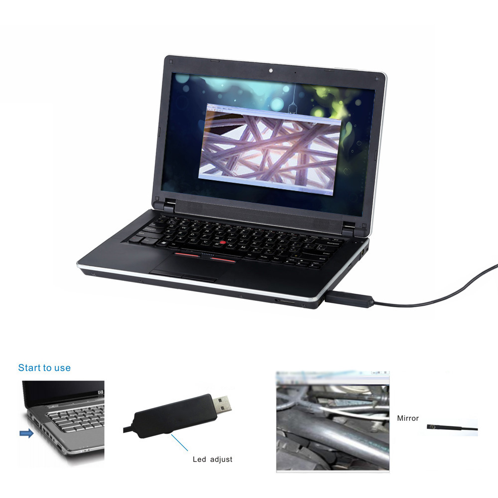 KKmoon 7mm 2m Mini Digital USB Endoscope Inspection Camera Adjustable ...