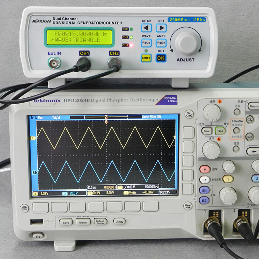 KKmoon High Precision Digital DDS Dual-channel Signal Source Generator ...