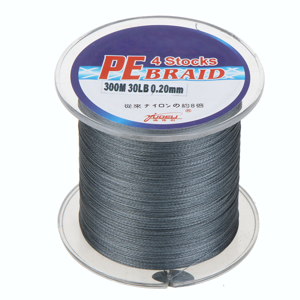 300M 30LB 0.2mm Fishing Line Strong Braided 4 Strands Dark Green