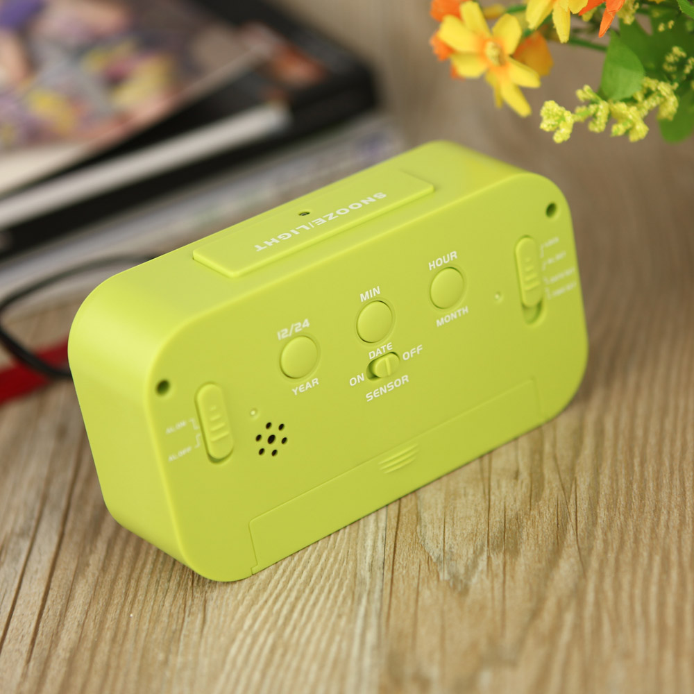 Anself LED Digital Alarm Clock Repeating Snooze Light-activated Sensor ...