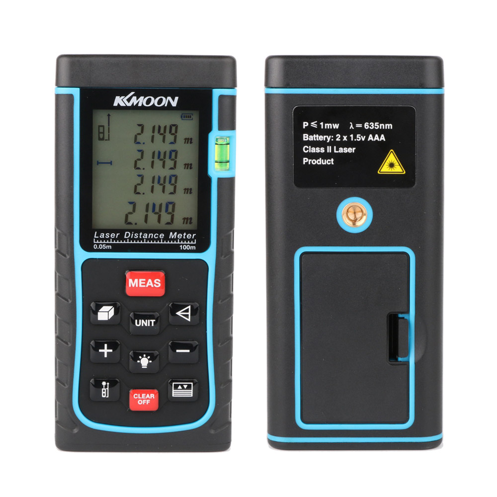 KKmoon RZE-100 100m/328ft Digital Laser Distance Meter Range Finder ...