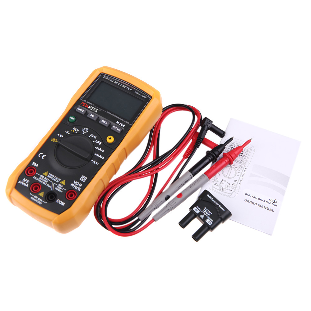 KKmoon MY68 Digital Multimeter 4000 Counts AC/DC Resistance Capacitance ...