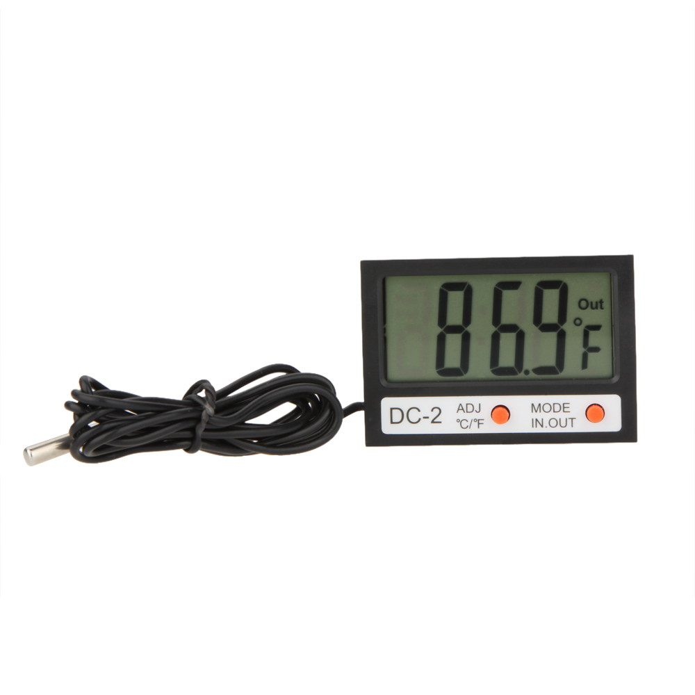 Indoor Outdoor Mini LCD Digital Thermometer ℃/℉ Temperature Meter Clock ...