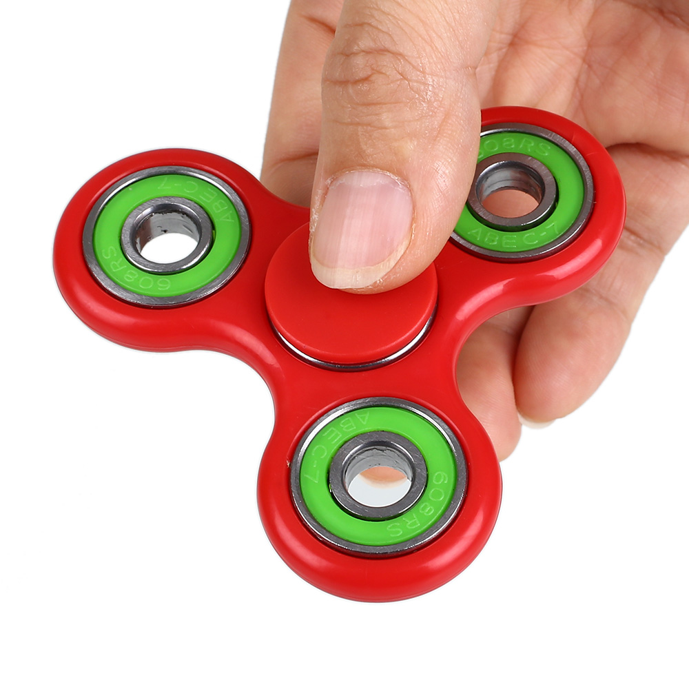 Anself Tri Fidget Hand Finger Spinner Spin Widget Focus Toy EDC Pocket ...