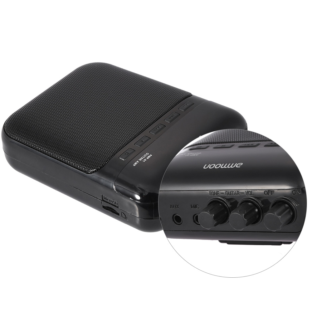 ammoon AMP -01 5W Guitar Amp Recorder Speaker TF Card Slot Compact ...