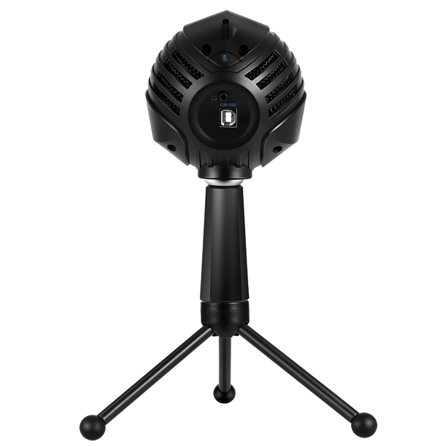 GM-888 USB Condenser Microphone Ball-shaped Mic with Desktop Mini Metal ...