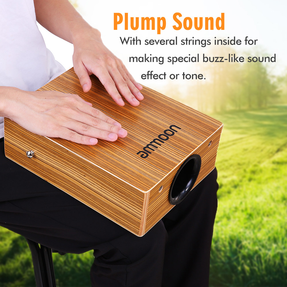 Portable Traveling Cajon Box Drum Flat Hand Drum Wooded Percussion ...