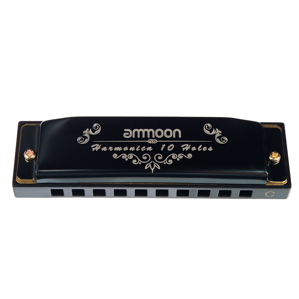 ammoon 10 Holes 20 Tones Blues Harmonica Mouth Organ Key of C with ...