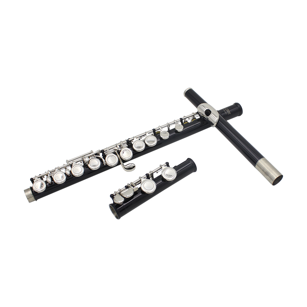 Western Concert Flute Cupronickel Plated Silver 16 Holes C Key Woodwind ...